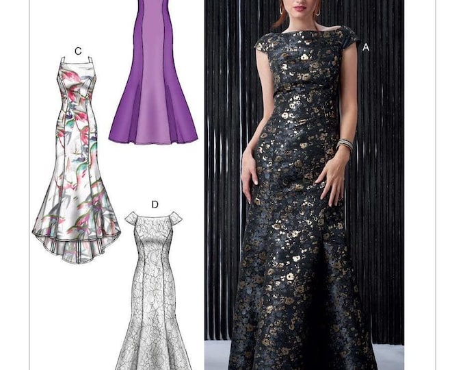 Sewing Pattern for Womens Evening Dress, Formal Dress Pattern, Evening ...
