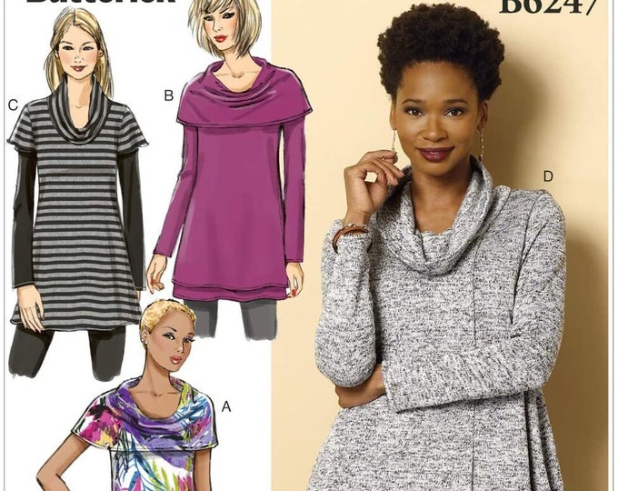 Sewing Pattern for Women's Knit Tops, Womens Tunic, Long Sleeve Tops ...