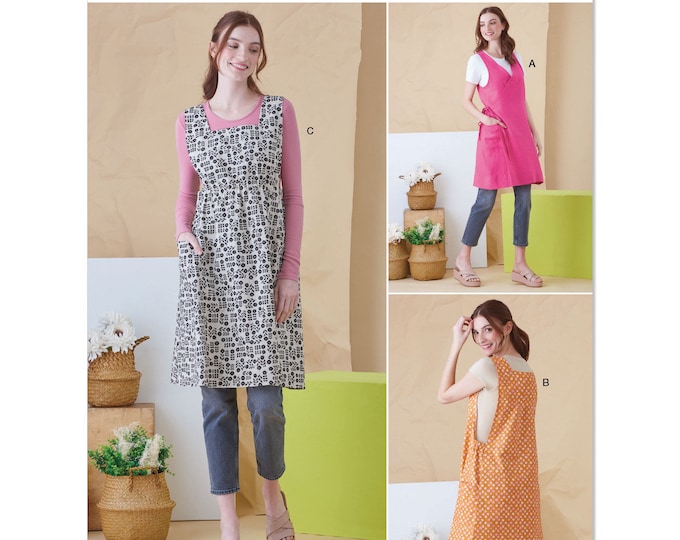 Sewing Pattern for Women's Aprons, Pullover Apron, Gardening Apron ...