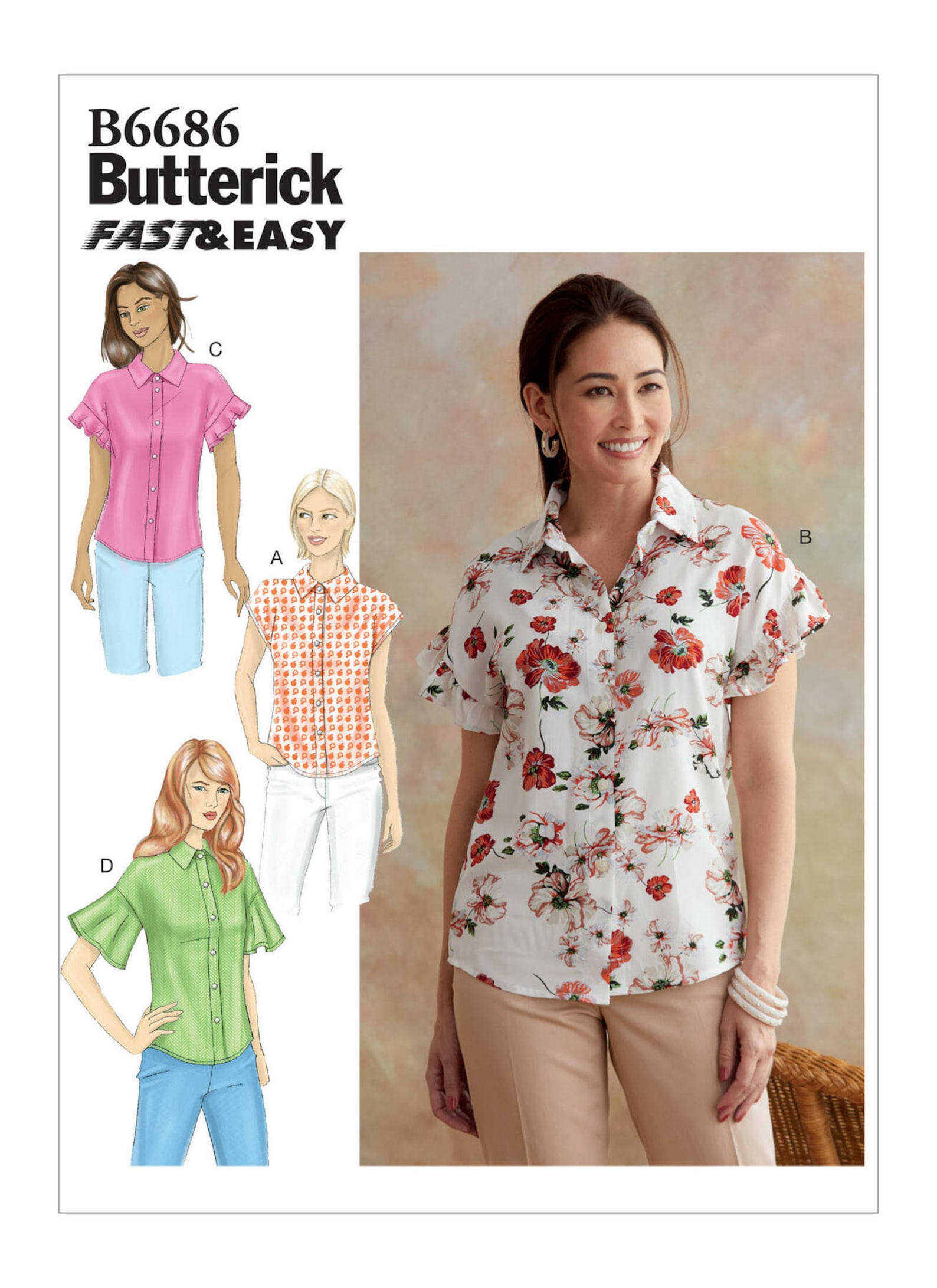 Easy Sewing Pattern for Women's Tops Button Front Tops - Etsy