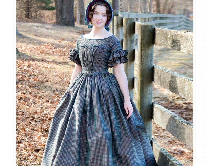 Sewing Pattern for Womens Costume Jacket and Skirt, 1800s Walking Dress ...