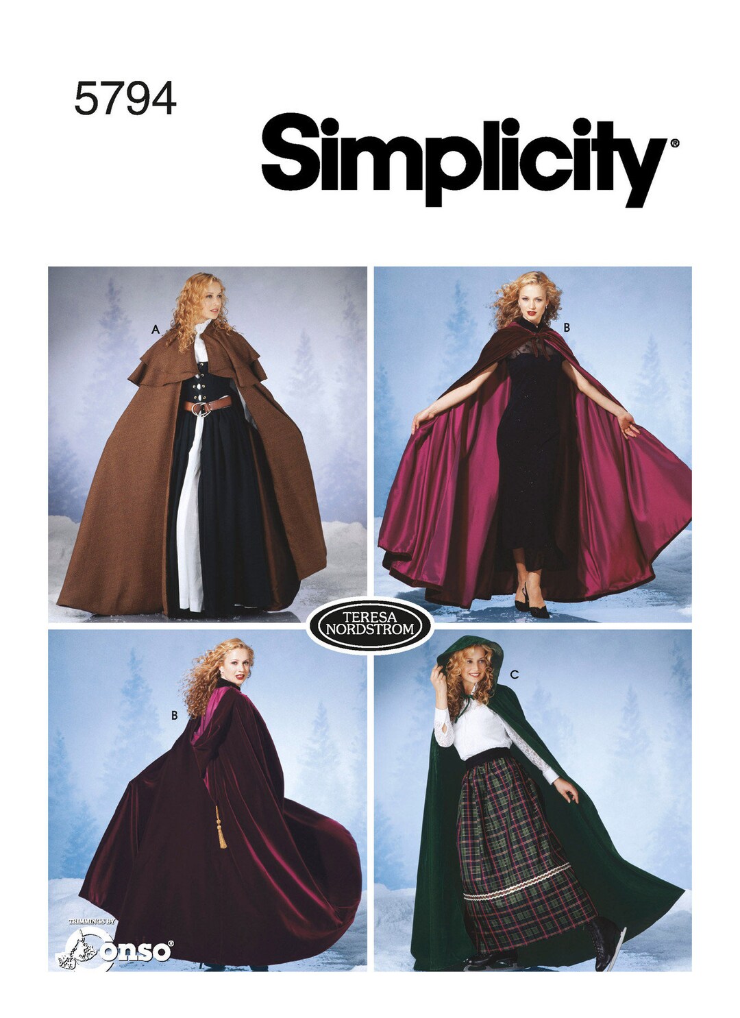 Sewing Pattern for Womens Cape, Costume Cape, Hooded Cape, Floor Length ...