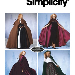 Sewing Pattern for Womens Cape, Costume Cape, Hooded Cape, Floor Length ...