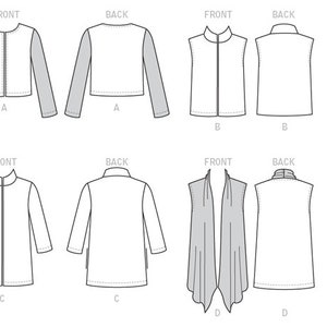 Easy Sewing Pattern for Women's Jacket and Vest, Open Front Jacket ...