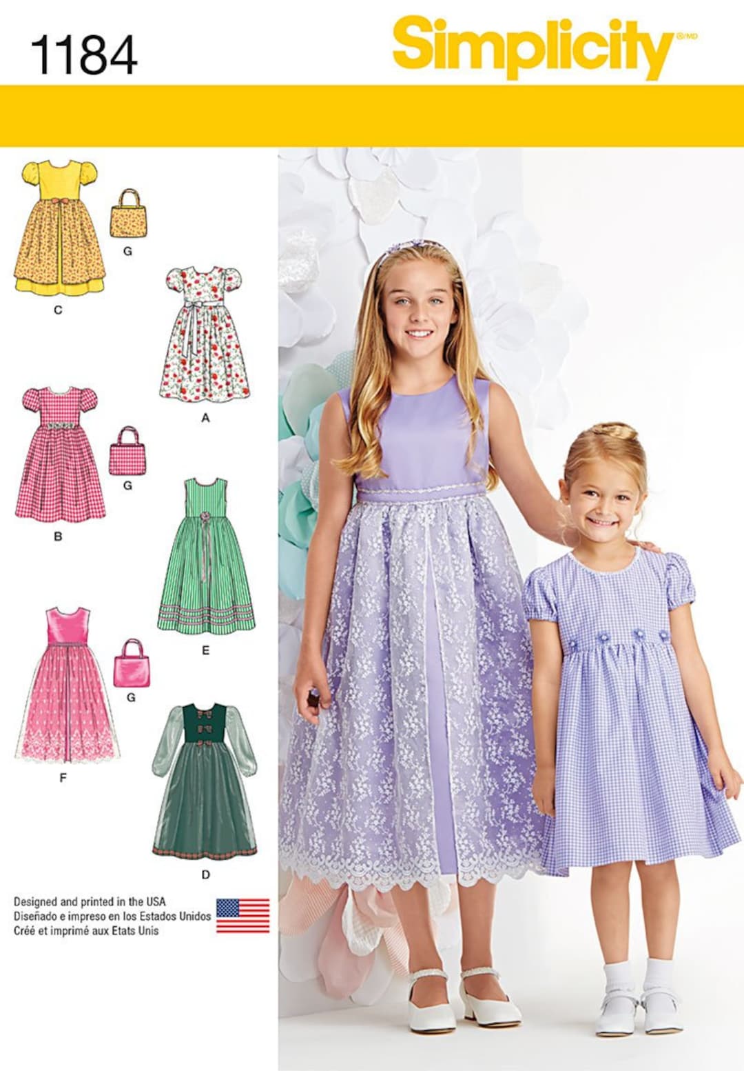 Sewing Pattern for Girls and Teen Girls Dress, Puff Sleeve Dress, Maxi ...