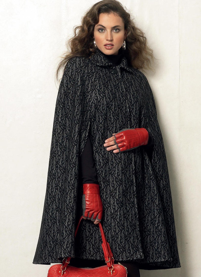 Easy Vogue Sewing Pattern for Womens Cape Jacket, Long Cape Pattern ...