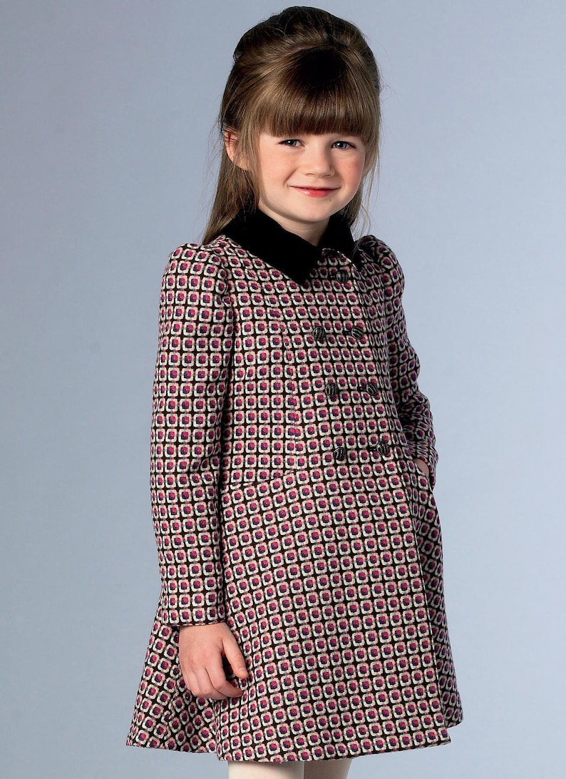 Vogue Sewing Pattern for Girls Jackets Girls Winter Coat | Etsy