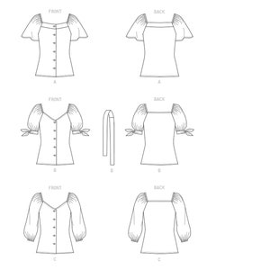 Sewing Pattern for Women's Tops Puff Sleeve Top Pattern | Etsy