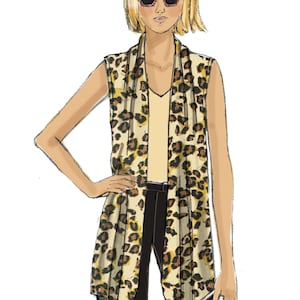 Easy Sewing Pattern for Women's Jacket and Vest, Open Front Jacket ...