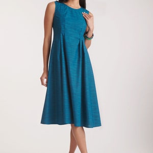 Sewing Pattern for Women's Dress, Pleated Dress, Sleeveless Dress ...