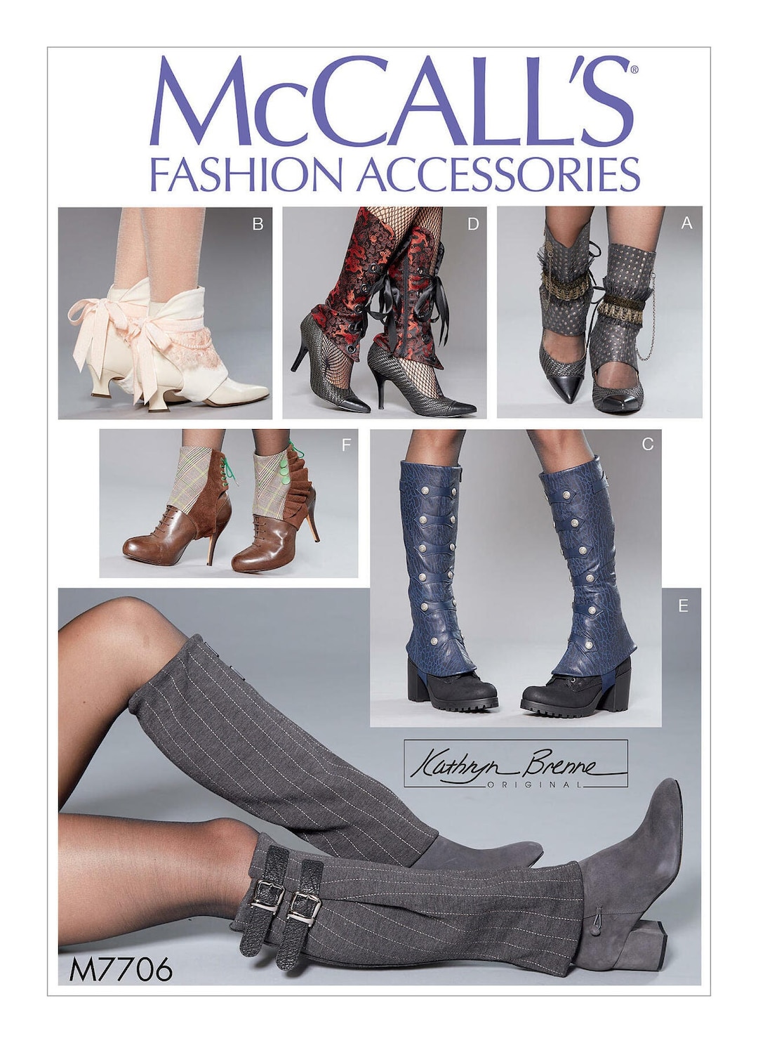 Sewing Pattern for Womens Costume Boot Covers, Womens Spats, Long Boot ...