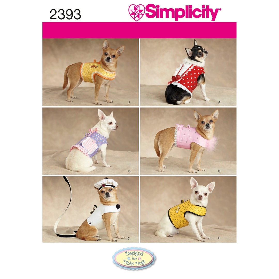 Sewing Pattern for Small Dog Coats, Pet Clothing, Small Dog Costume ...