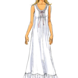 Sewing Pattern for Womens Pajamas, Nightgown Pattern, Camisole, Womens ...