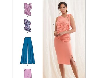 Easy Sewing Pattern for Women's Vest, Top, Dress, and Pants, Knit Dress ...