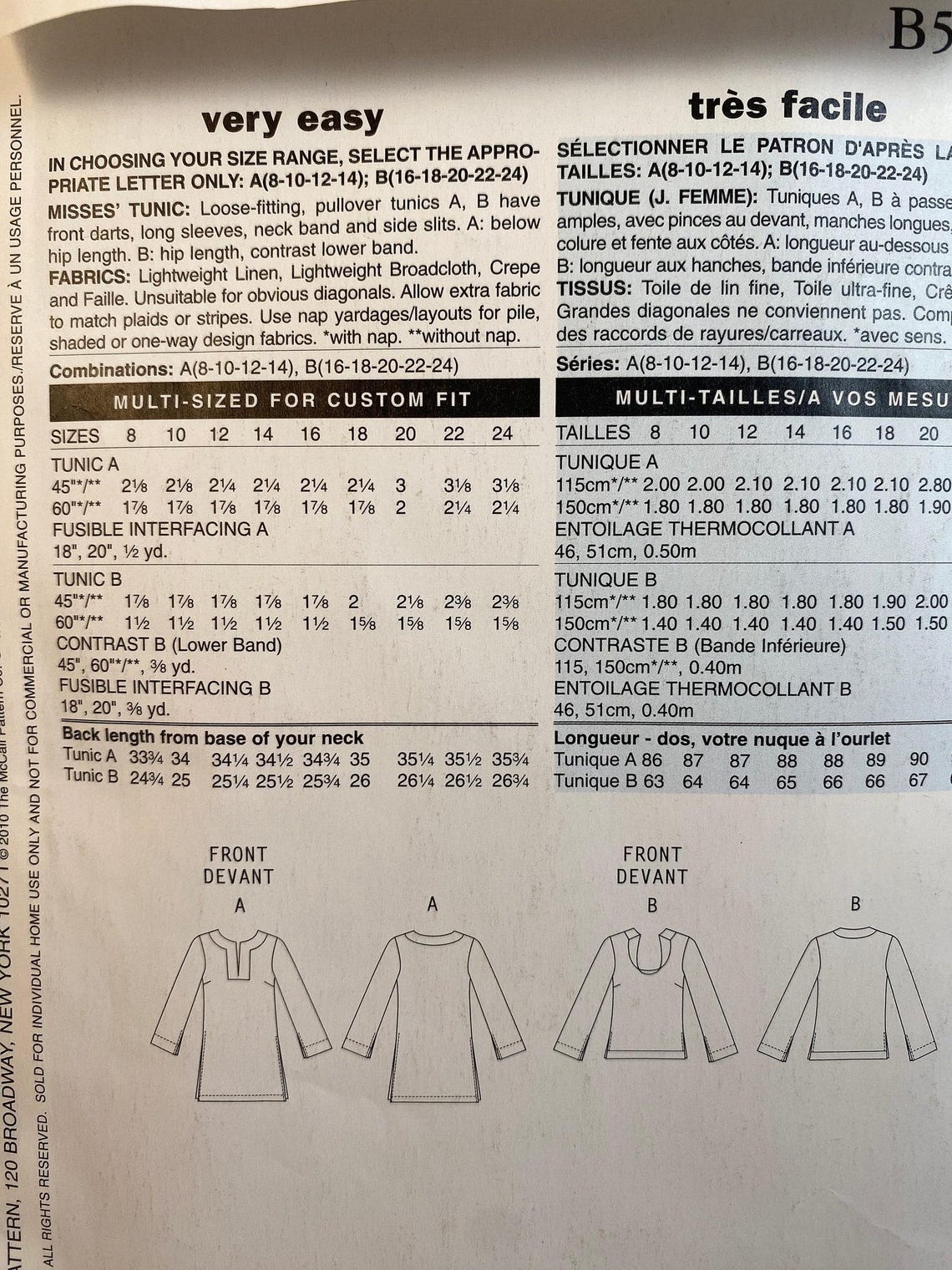 Sewing Pattern for Women's Tops, Womens Tunic, Long Sleeve Tops ...