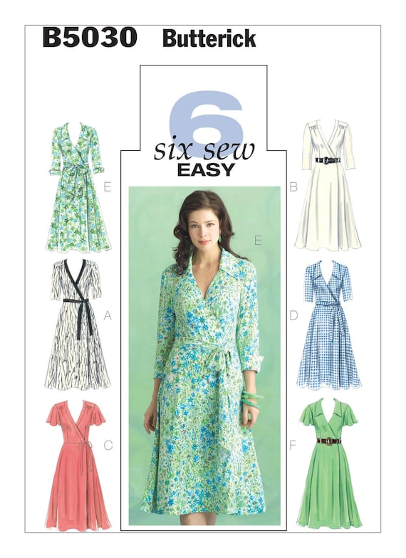 Easy Sewing Pattern for Women's Dress Wrap Dress Pattern - Etsy