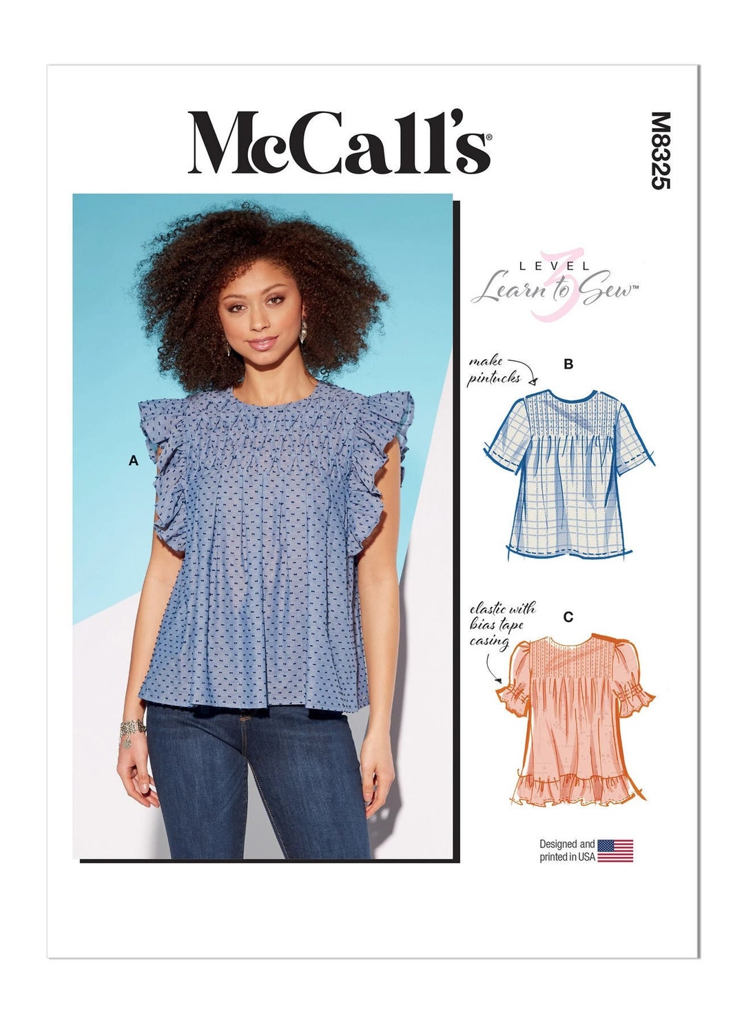 Easy Sewing Pattern for Women's Tops, Puff Sleeve Tops, Pintuck Tops ...