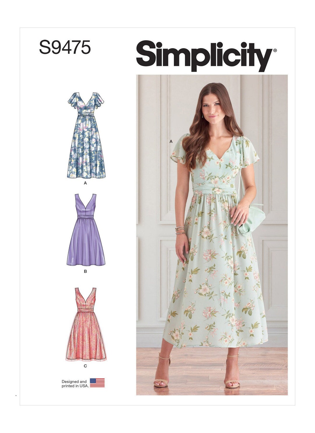 Easy Sewing Pattern for Womens Dress, Summer Dress, Fit and Flare Dress ...