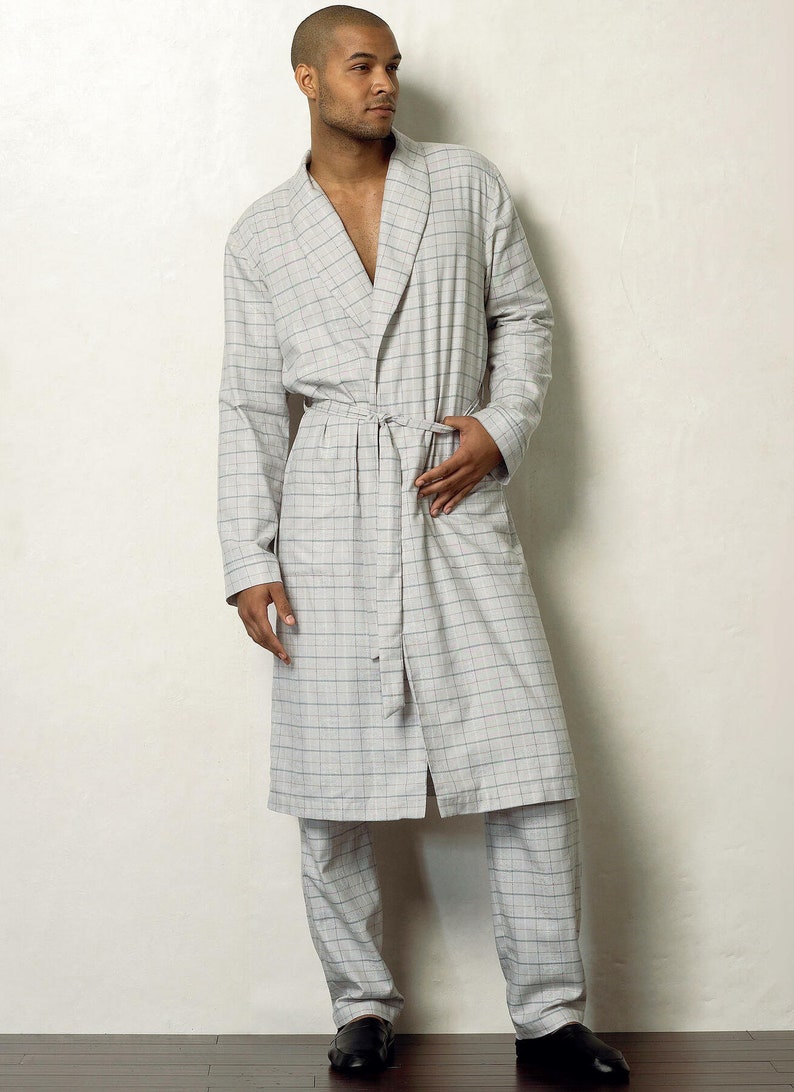 Vogue Sewing Pattern for Men's Pajamas Mens Robe Pattern | Etsy
