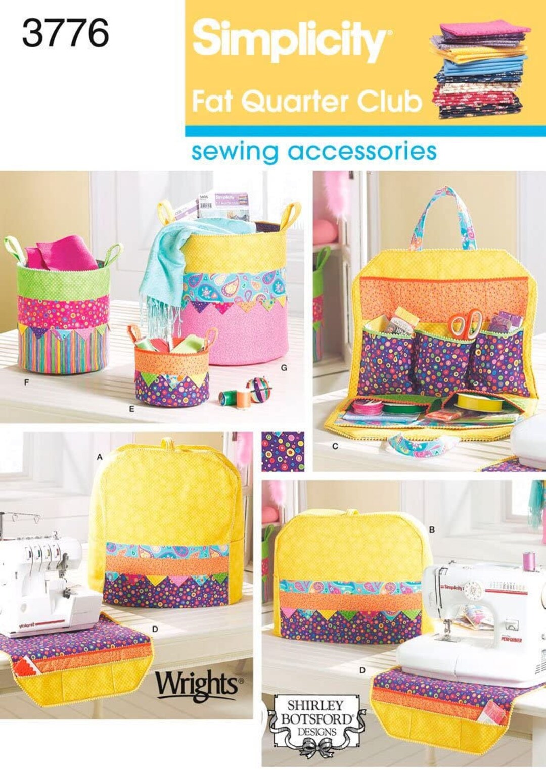 Sewing Pattern for Sewing Machine Cover, Serger Cover, Organizer ...