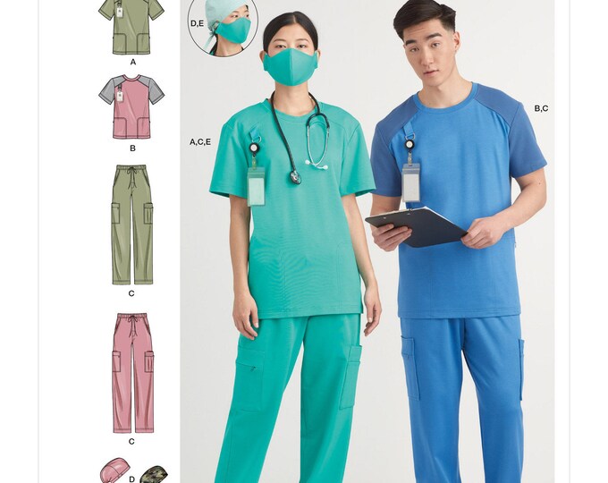 Sewing Pattern for Nurses Scrubs, Medical Uniform, Scrub Tops, Scrub ...