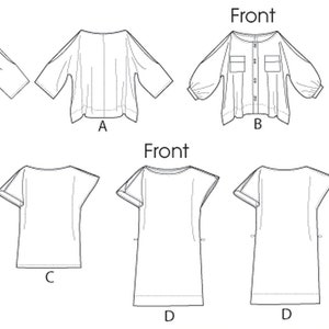 Easy Sewing Pattern for Women's Tops Button Front Tops - Etsy