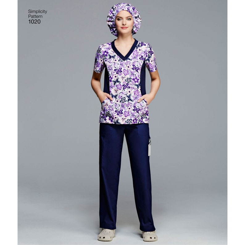 Sewing Pattern for Women's Nurse Scrubs, Scrub Pants, Scrub Tops, Scrub ...