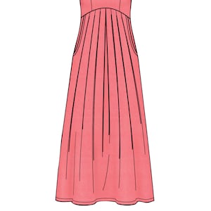 Sewing Pattern for Womens Dress, Maxi Dress, Empire Waist Dress, Summer ...