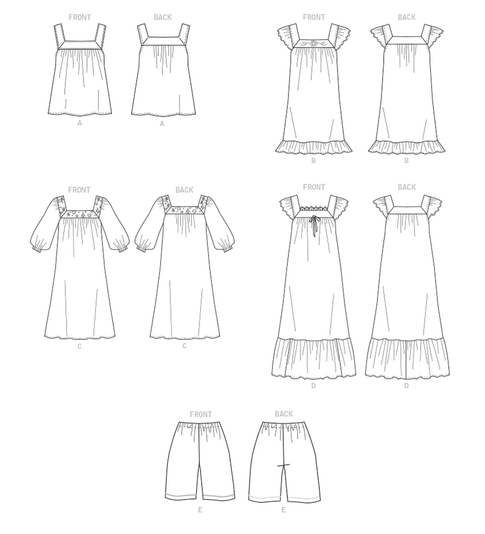 Sewing Pattern for Womens Pajamas and Nightgown Camisole - Etsy