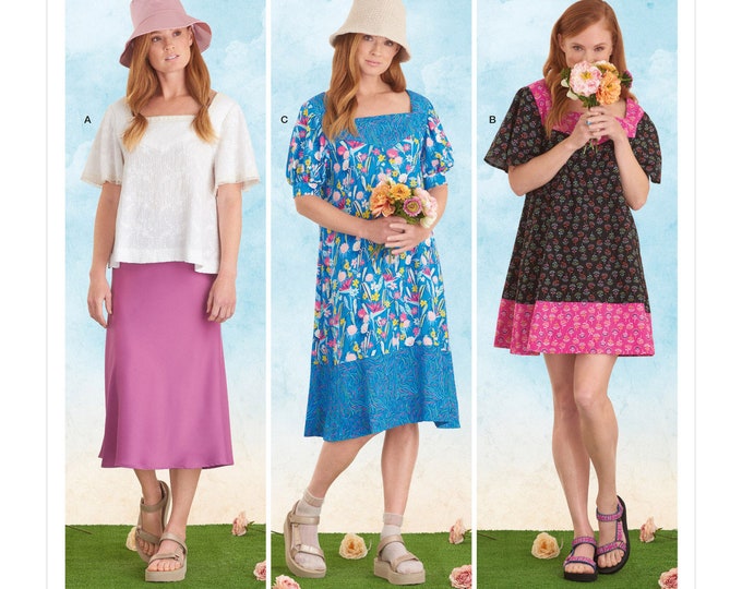 Sewing Pattern for Womens Dress and Tops, Summer Dress, Midi Dress ...