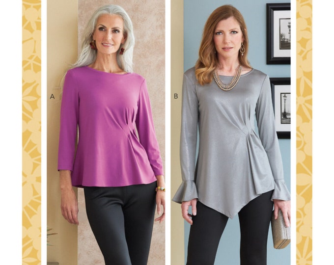 Easy Sewing Pattern for Women's Knit Tops, Womens Tunic, Knit Pullover ...