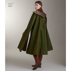 Sewing Pattern for Womens Costume, Medieval Costume, Cosplay, Cape ...