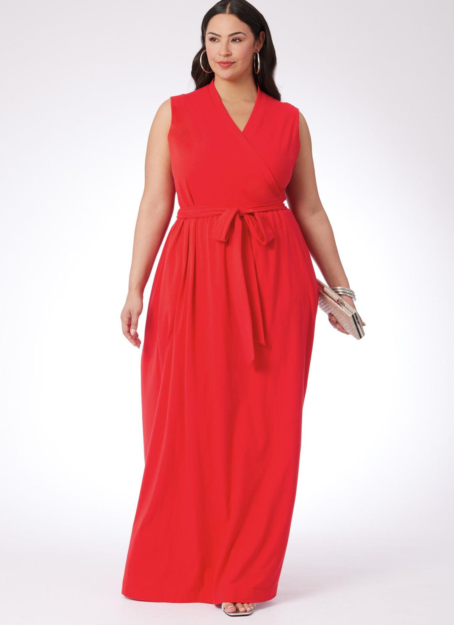 Easy Vogue Sewing Pattern for Womens Knit Dress, Wrap Dress, Maxi Dress ...