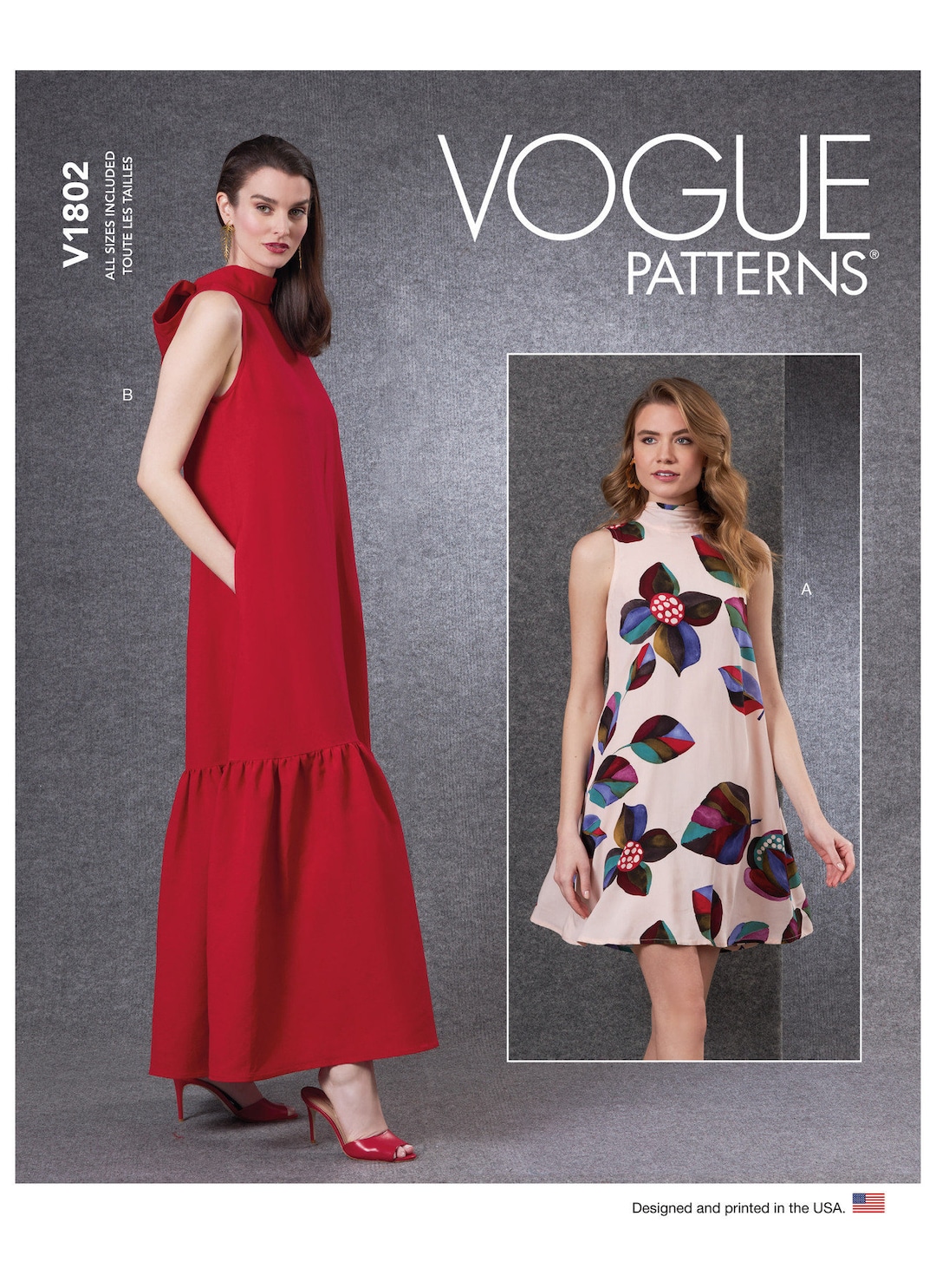Vogue Sewing Pattern for Women's Dress, Maxi Dress, Pullover Dress ...