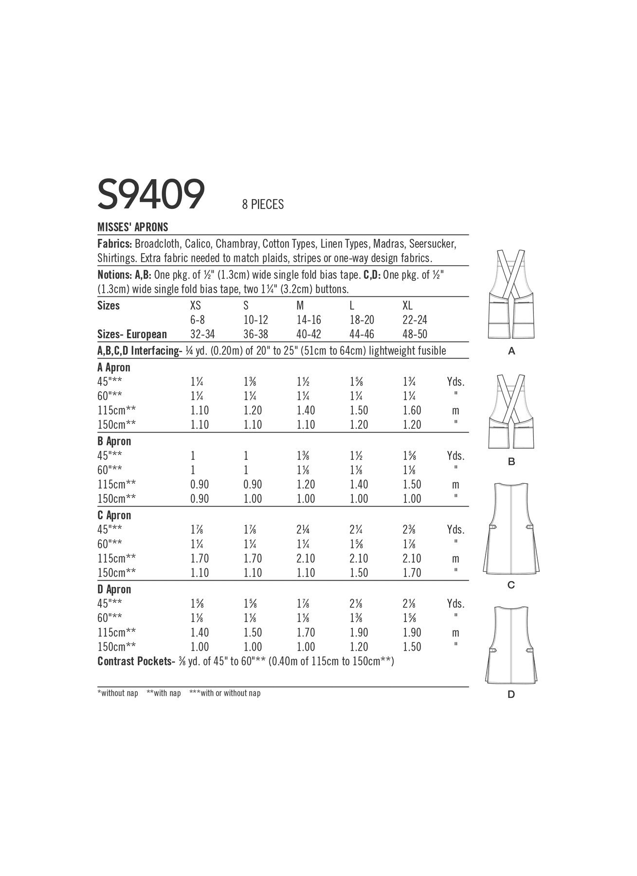 Sewing Pattern for Women's Aprons, Pullover Apron, Gardening Apron ...