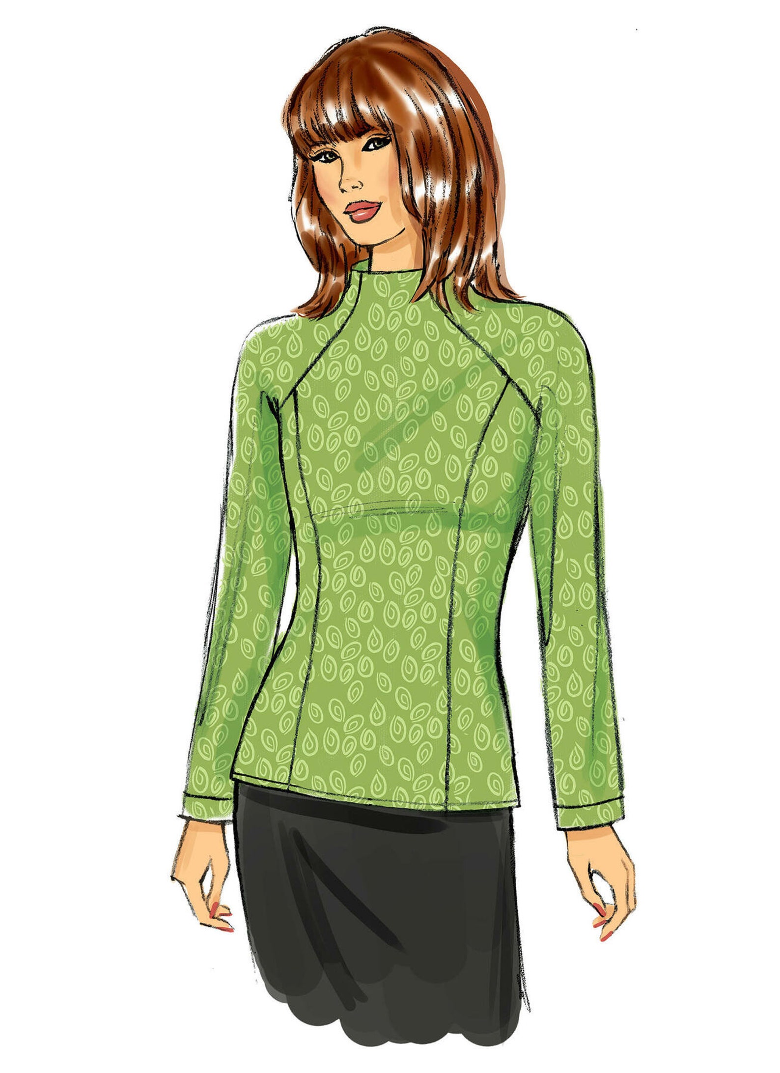 Easy Sewing Pattern for Women's Tops Fitted Tops Swan | Etsy