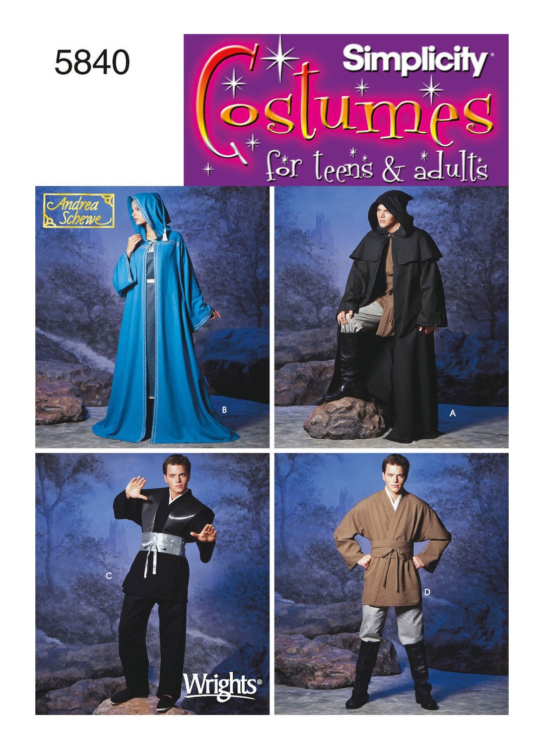 Sewing Pattern for Womens Kids and Mens Cape, Halloween Costume, Hooded ...