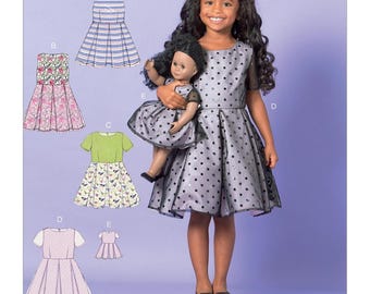 Sewing Pattern for Tween Girls Dress, Long Sleeve Dress, A Line Dress ...