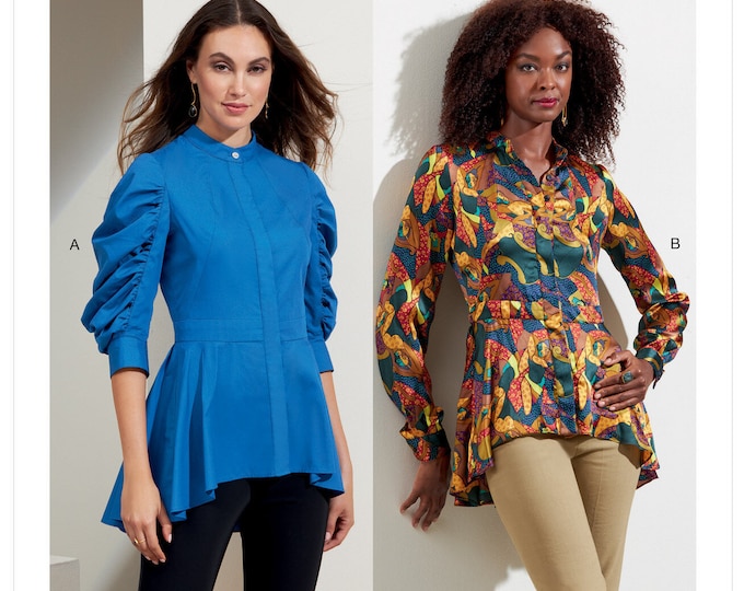 Vogue Sewing Pattern for Women's Tops, Button Front Tops, Swing Tops ...