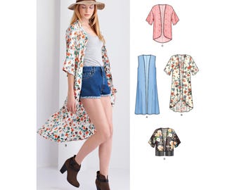 Easy Sewing Pattern for Women's Jacket and Vest, Open Front Jacket ...