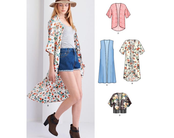 Easy Sewing Pattern for Women's Jacket and Vest, Open Front Jacket ...