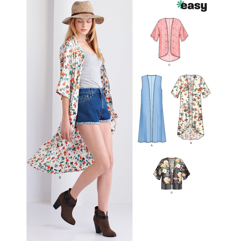 Long Kimono Vest Pattern - Etsy