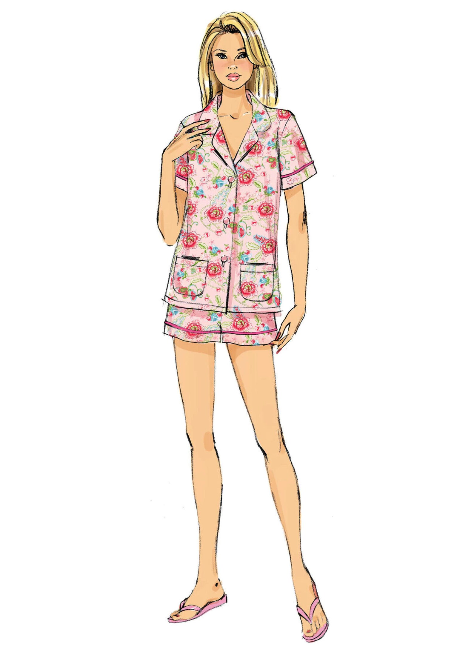 Sewing Pattern for Womens Pajamas Pajama Top and Bottoms | Etsy