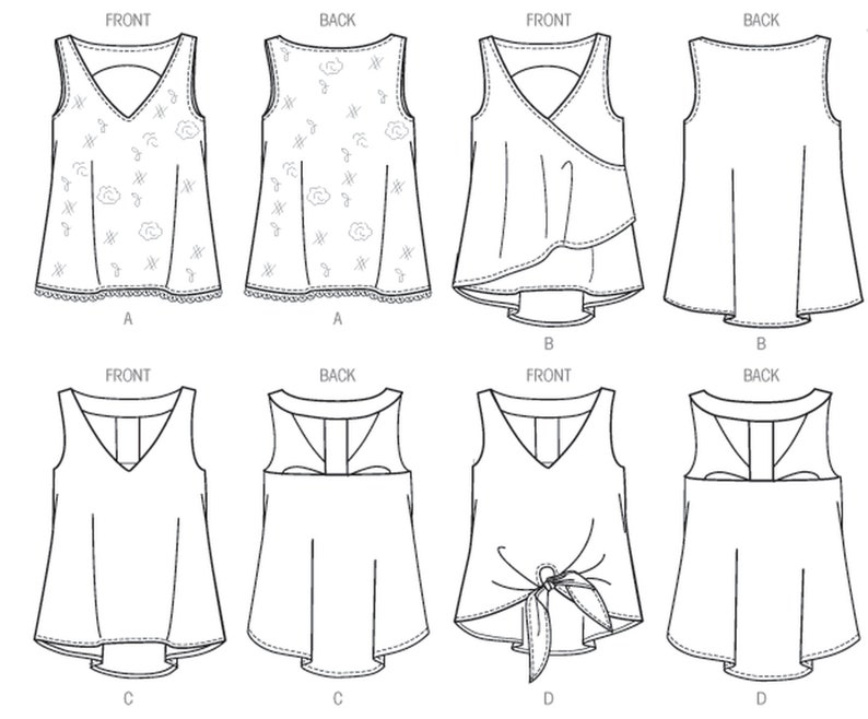 Easy Sewing Pattern for Women's Tops and Tunics Tank Top - Etsy