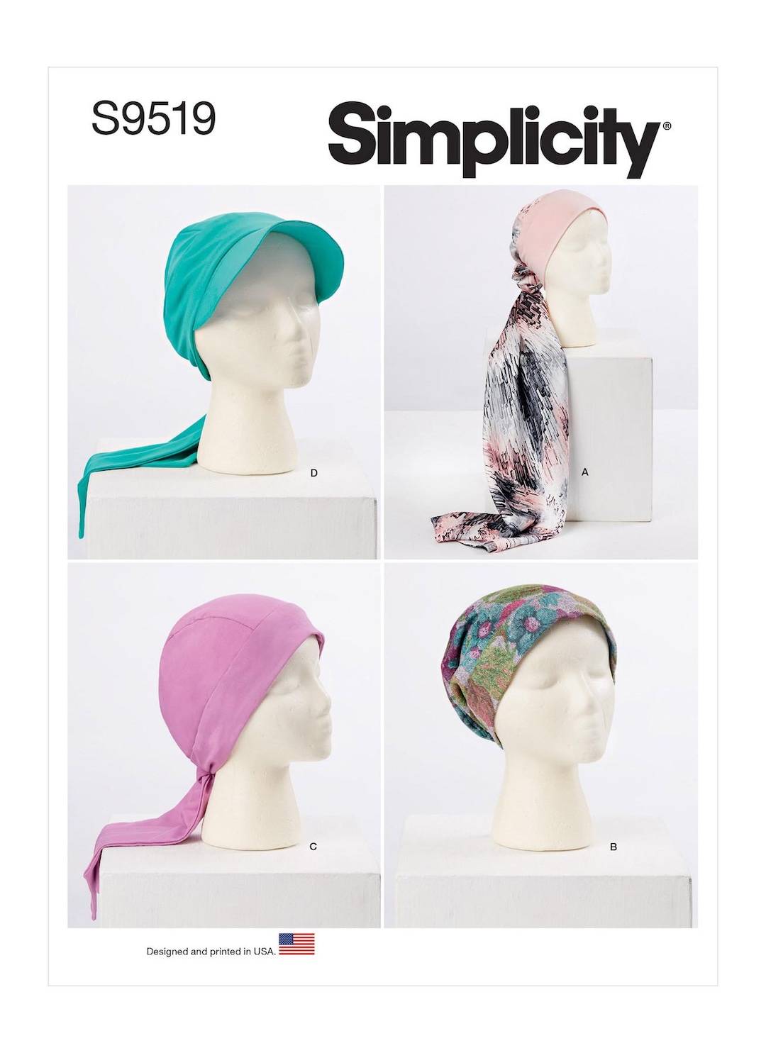 Sewing Pattern for Women's Head Wraps and Hats, Hair Wrap Pattern ...