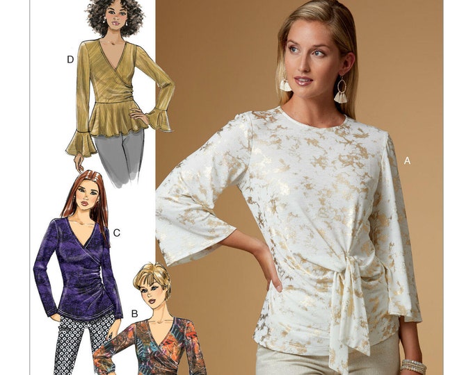 Easy Sewing Pattern for Women's Knit Tops, Pullover Tunic, Long Sleeve ...