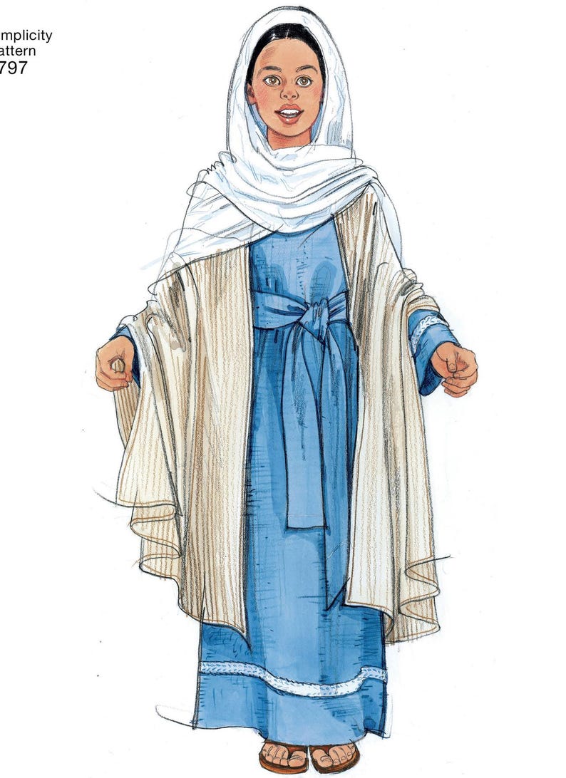 Sewing Pattern for Girls and Boys Costumes, Biblical Costume, Nativity ...