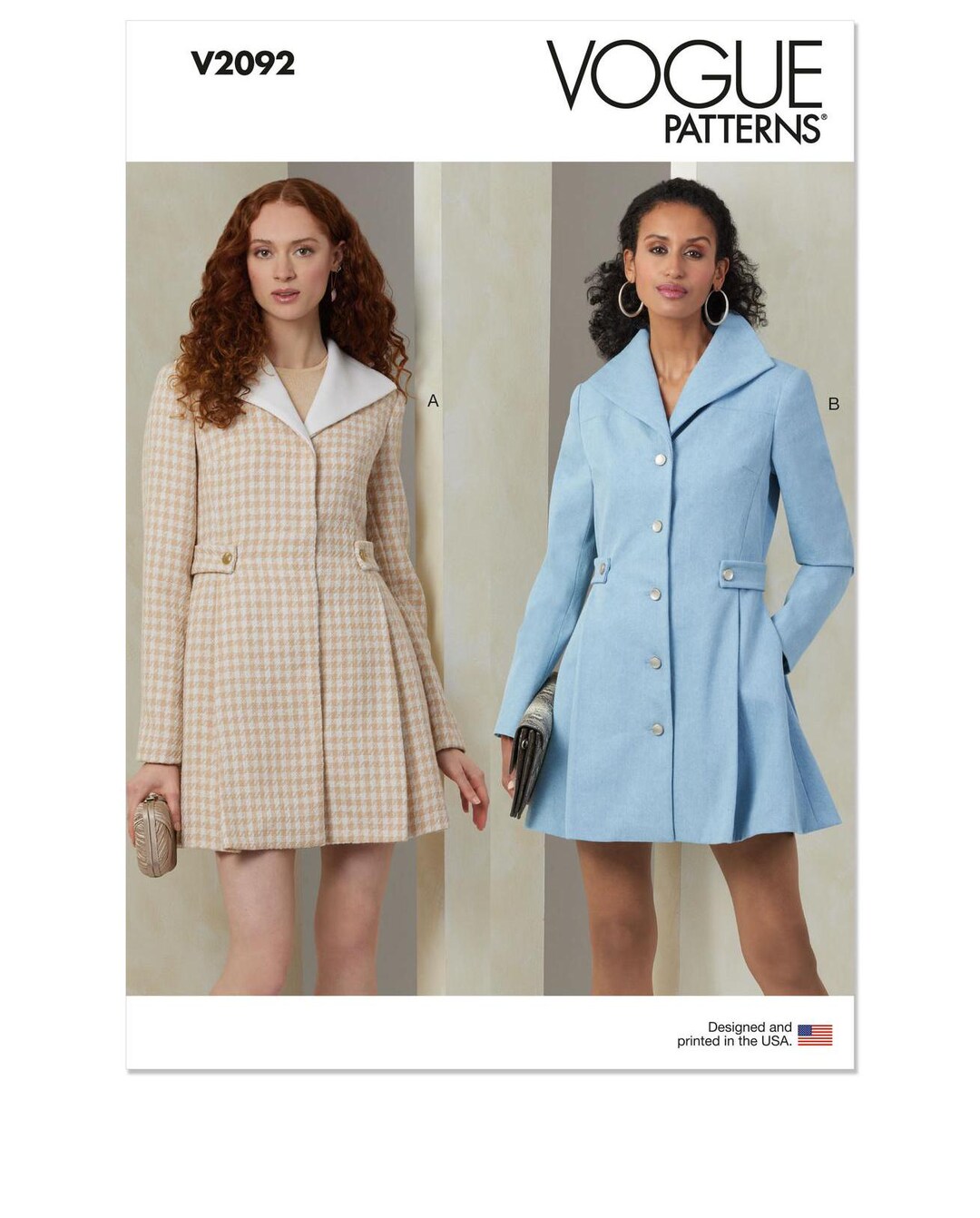 Vogue Sewing Pattern for Womens Jacket, Button Front Jacket, Retro ...