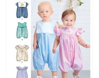 Sewing Pattern for Baby Girl or Boys Bunting and Jumpsuit, Baby One ...