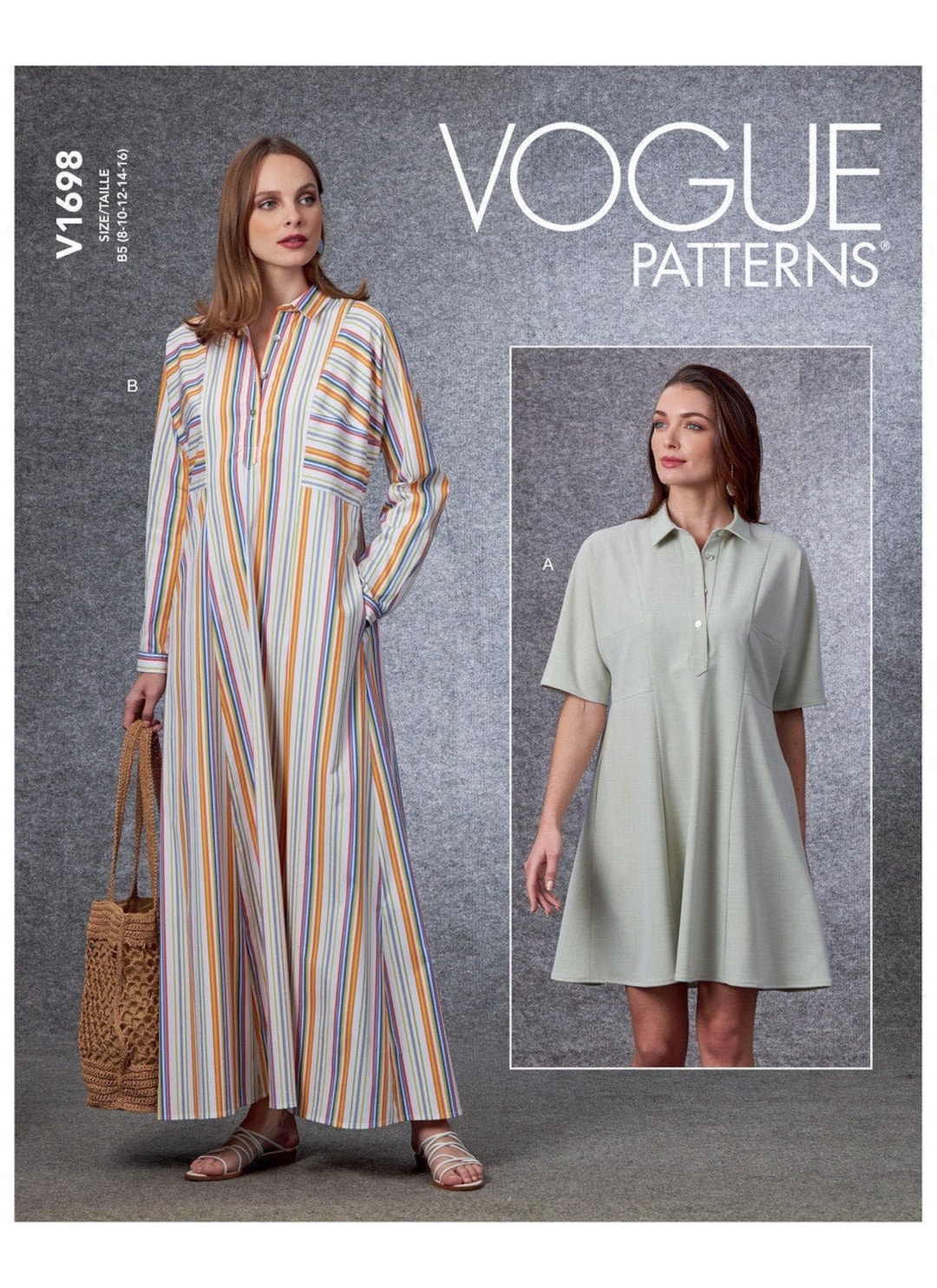 Vogue Sewing Pattern for Women's Dress, Maxi Dress Pattern, Pullover ...